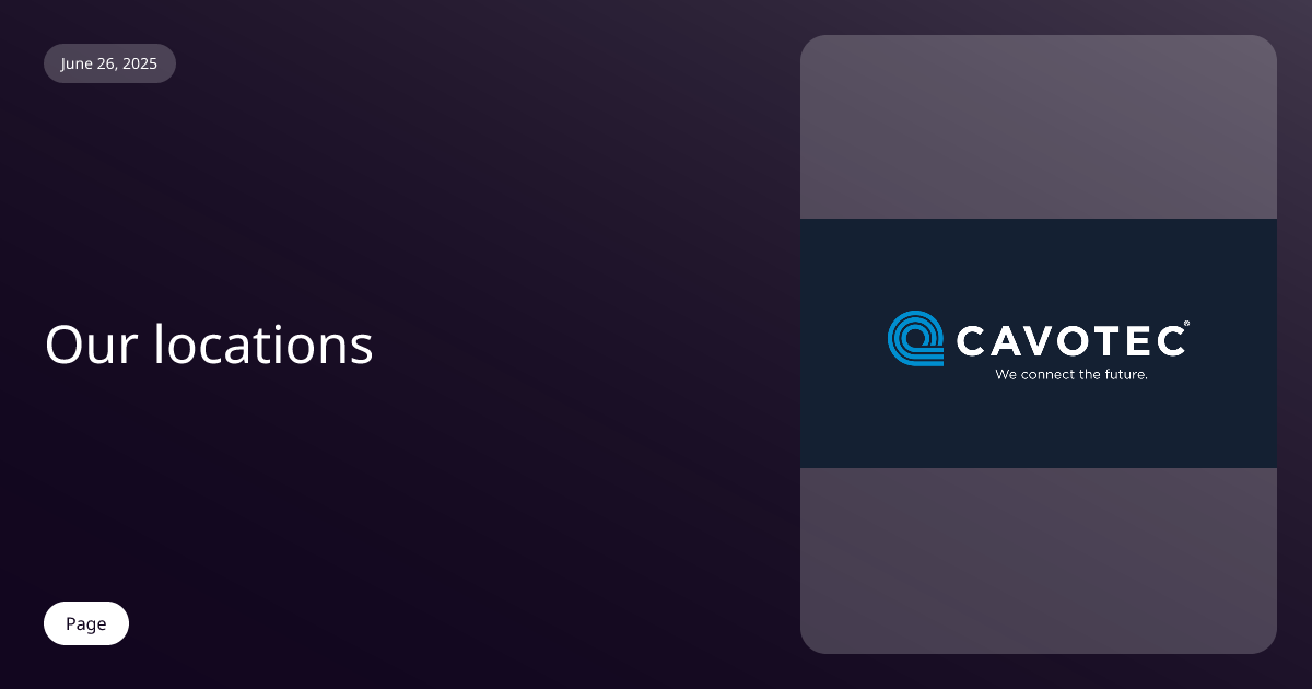 Our locations | Cavotec