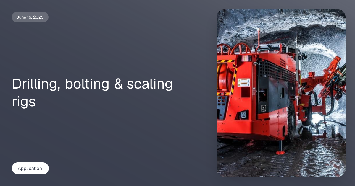 Drilling, bolting & scaling rigs | Cavotec