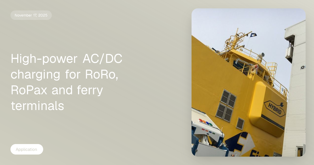High-power AC/DC charging for RoRo, RoPax and ferry terminals | Cavotec